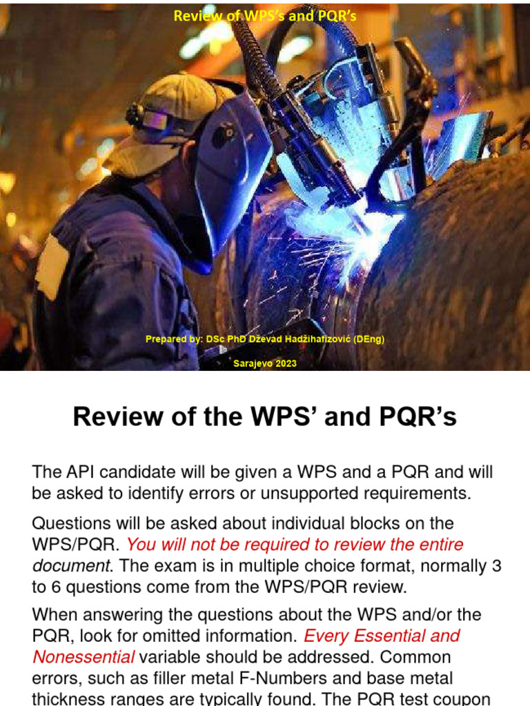Partager WPS and PQR | PDF | Welding | Construction