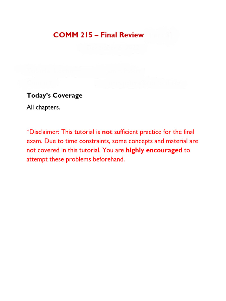 Final Review - Answer Key | PDF | Type I And Type Ii Errors | Methodology