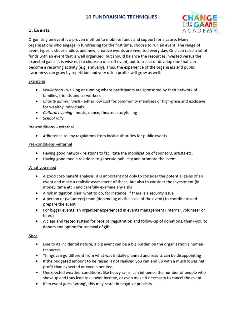 Handouts Fundraising Techniques Module 2 | PDF | Social Media | Popular ...