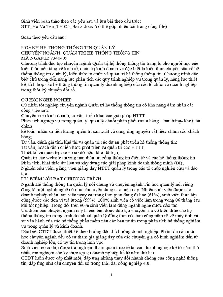 ThucHanh THUD C5 Van 2023 Text | PDF