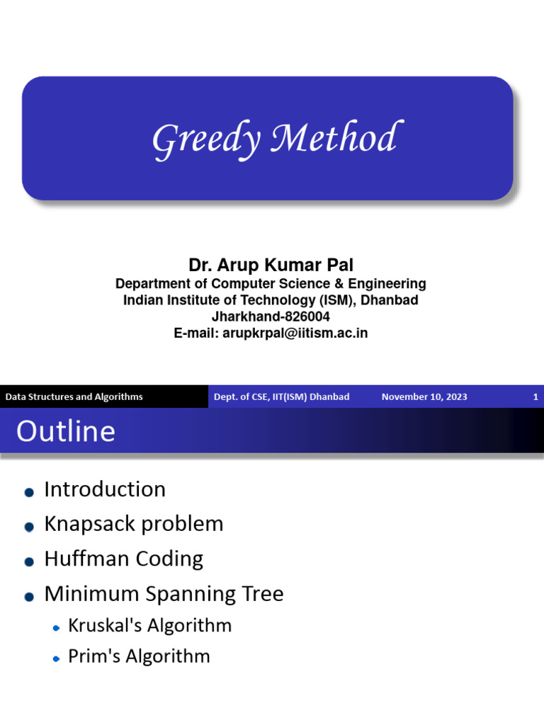 Greedy Method | PDF | Systems Theory | Mathematical Optimization