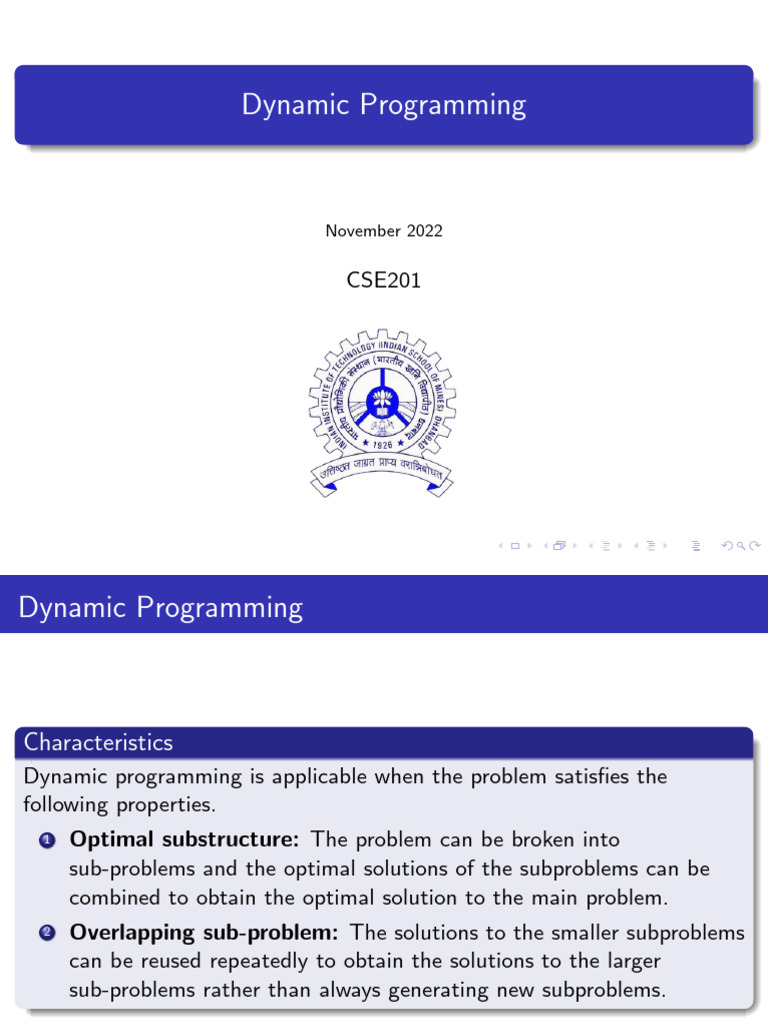 Understanding Dynamic Programming Concepts | PDF | Dynamic Programming ...