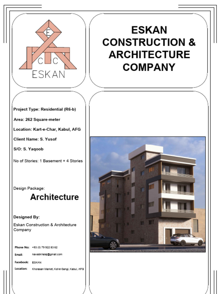 Architectural Documents For 3 Storey Residential House | PDF | General ...