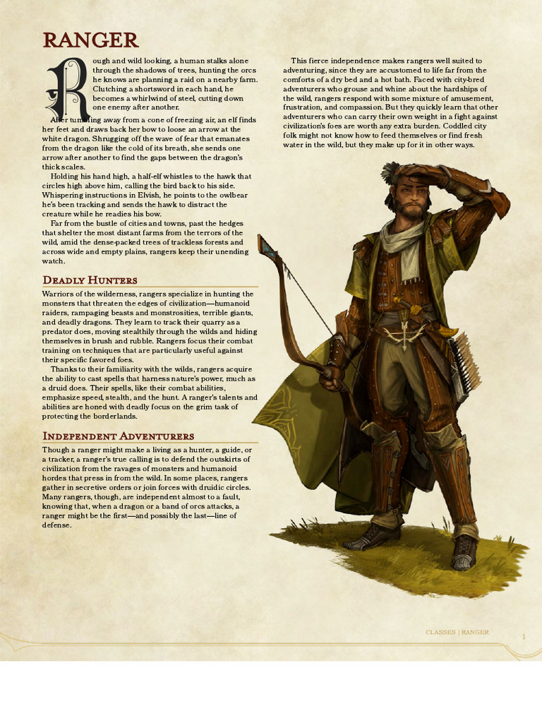 D&D 5e - Ranger Refeito | PDF | Dungeons & Dragons | Gary Gygax Games