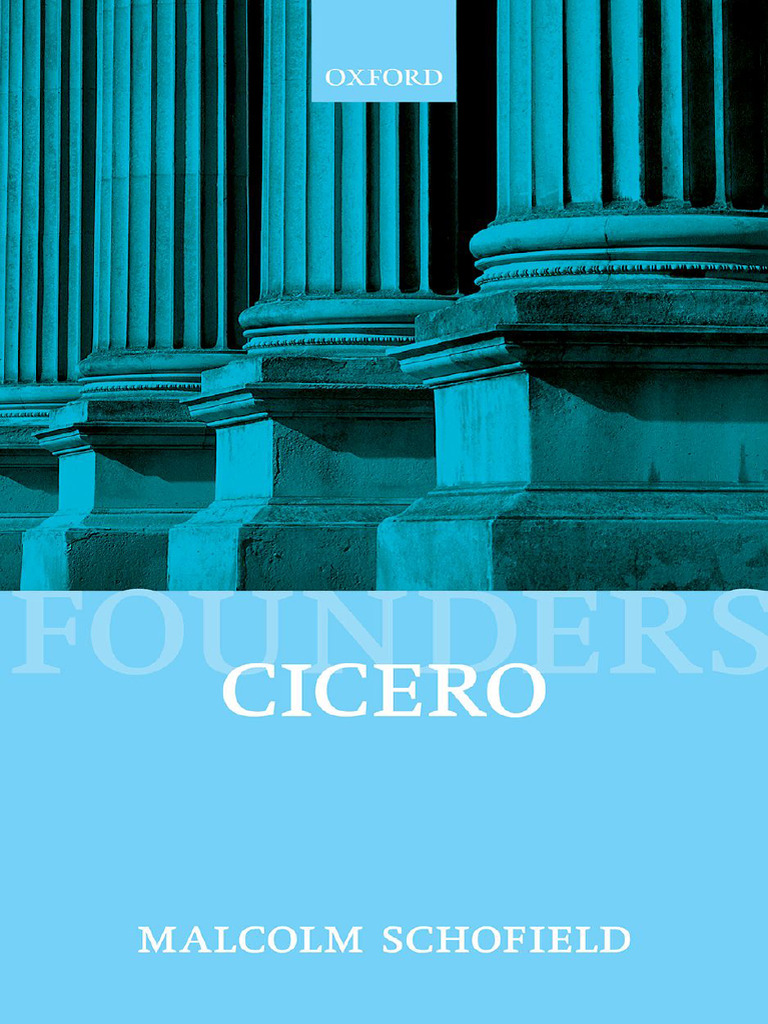 Malcolm Schofield - Cicero - Political Philosophy (Founders of Modern ...