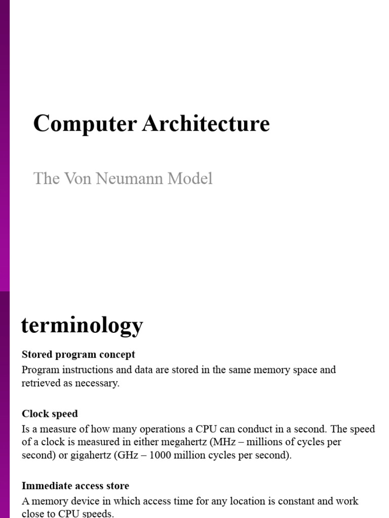 Von Neumann | PDF | Central Processing Unit | Computer Data Storage