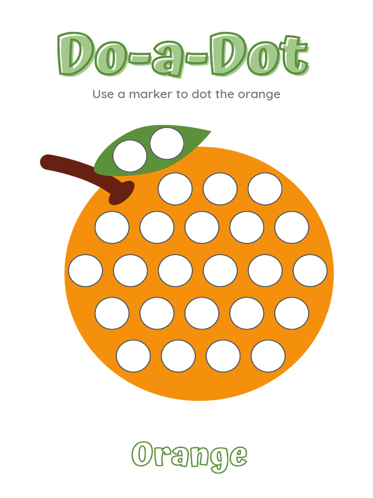 Fruit Do-A-Dot Worksheet Set | PDF