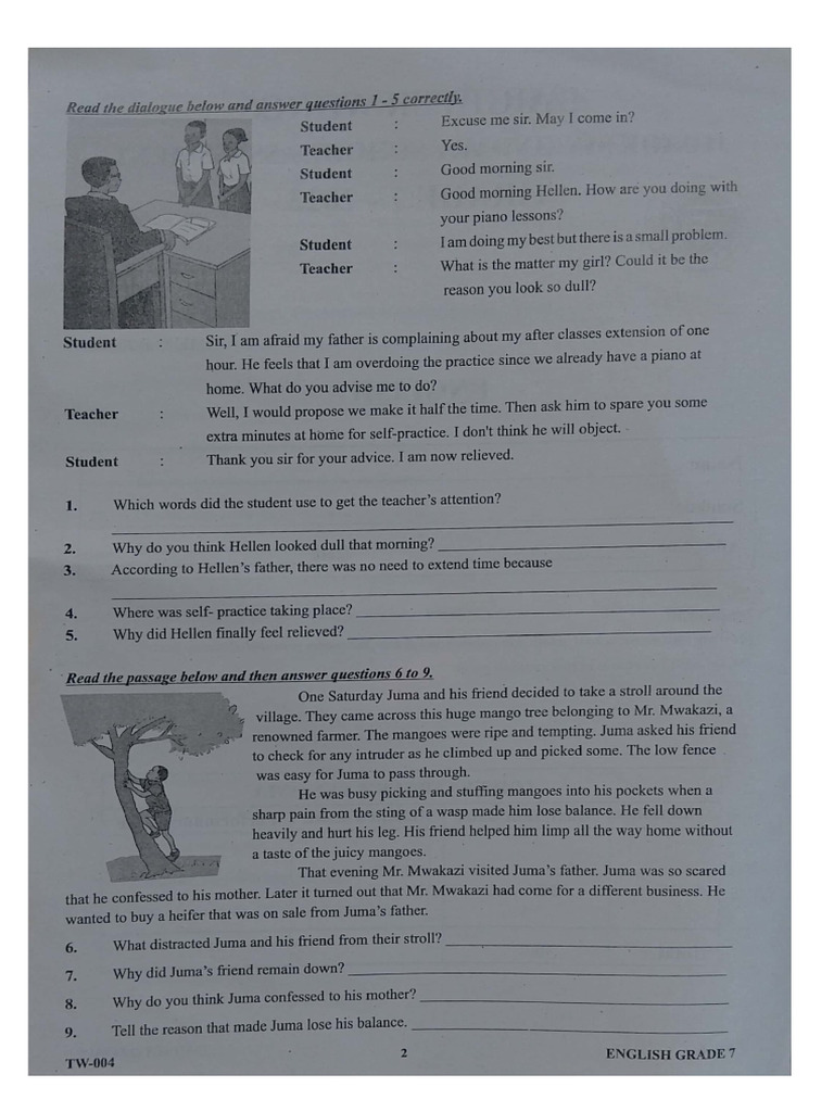Grade 7 Set 3 Holiday Assignment All Subjects | PDF | Schools | Learning