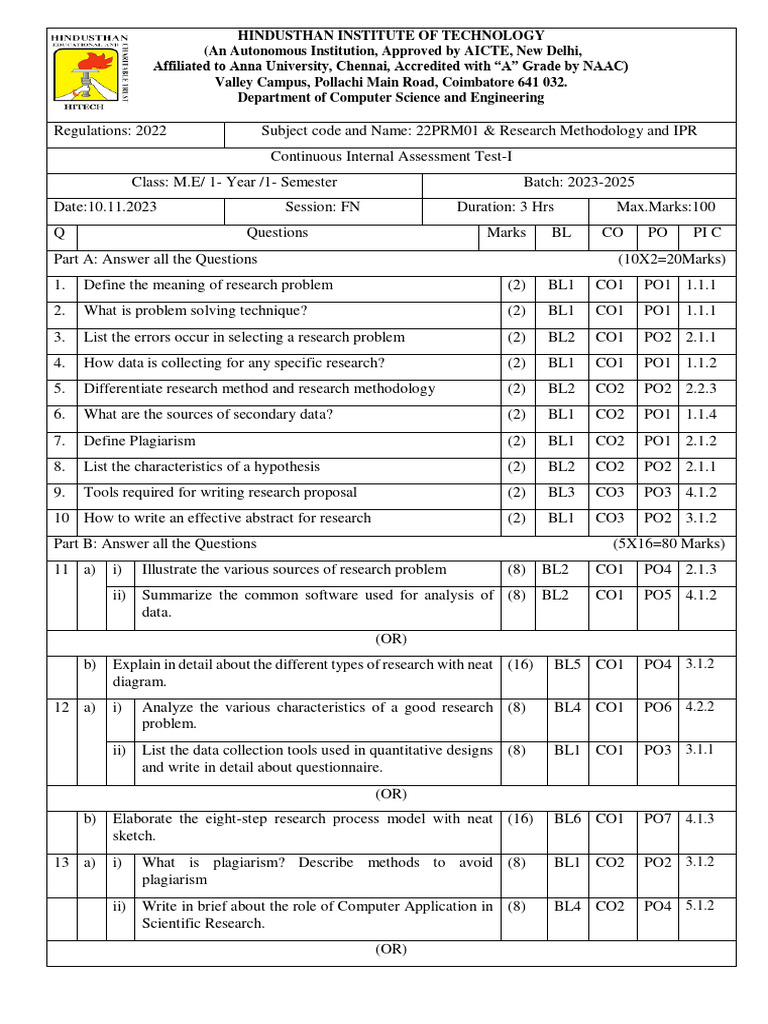 Rm Ipr Pdf Computing Methodology