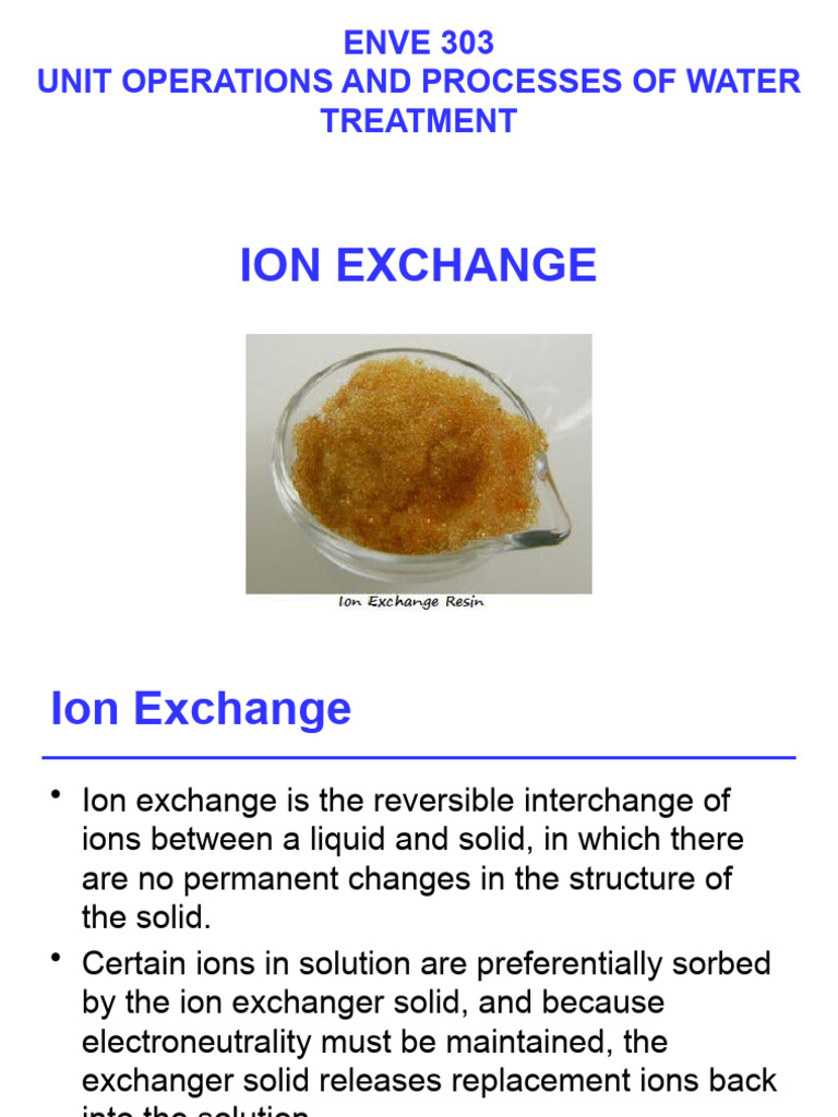 7 Ion Exchange 2020 | PDF | Ion Exchange | Adsorption