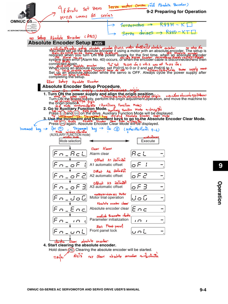 การ Set Zero Servo Motor OMRON Model - R88M และ Servo Drive Model - R88D ที่มี Absolute Encoder ...