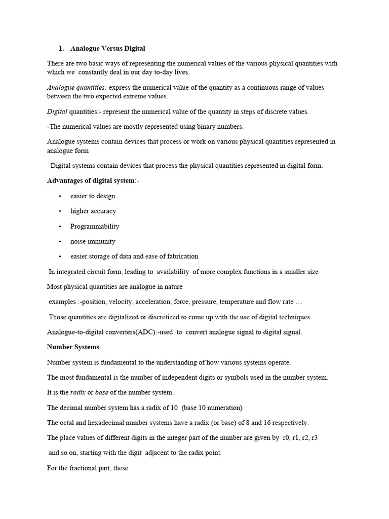 Analogue Versus Digital | PDF | Logic Gate | Boolean Algebra