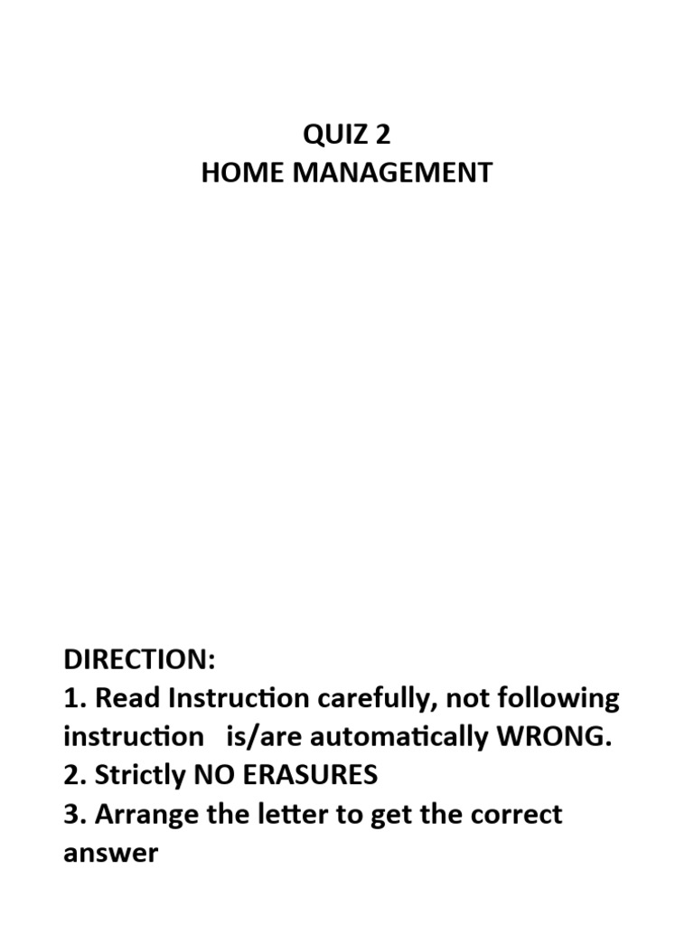 Quiz 2 Ha PDF Dishwasher Home Appliance
