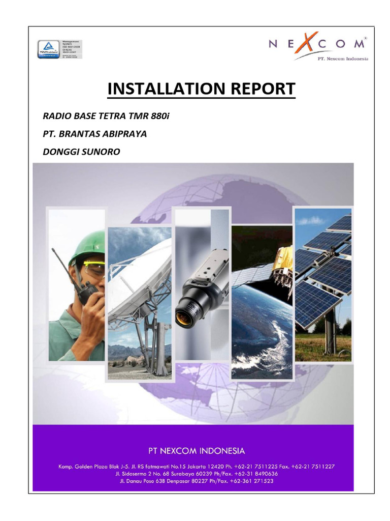 Tetra TMR 880i Installation Report | PDF | Electromagnetic Radiation ...
