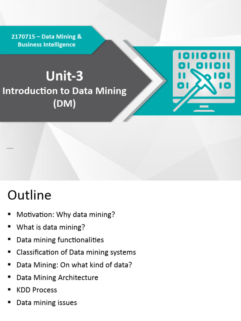 Unit 3 | PDF | Data Mining | Databases