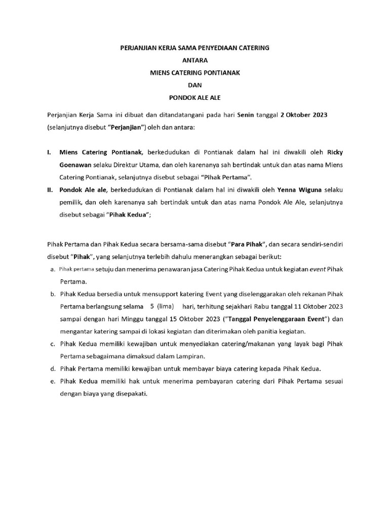 Miens Dan Ale Ale Update 10 Okt | PDF