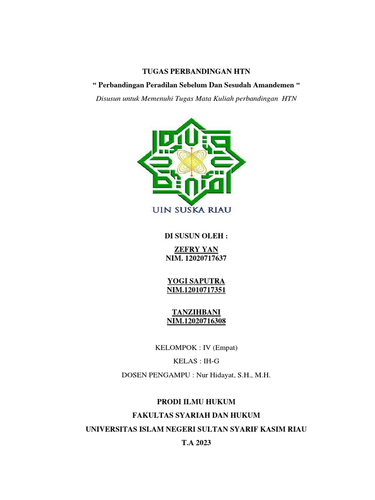 Tugas Perbandingan HTN | PDF