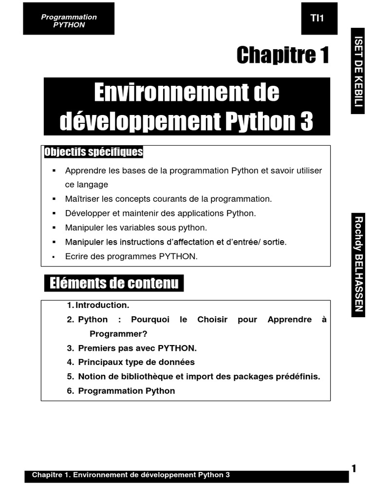 Environnement de Développement Python 3 | PDF | Python (Langage de programmation ...