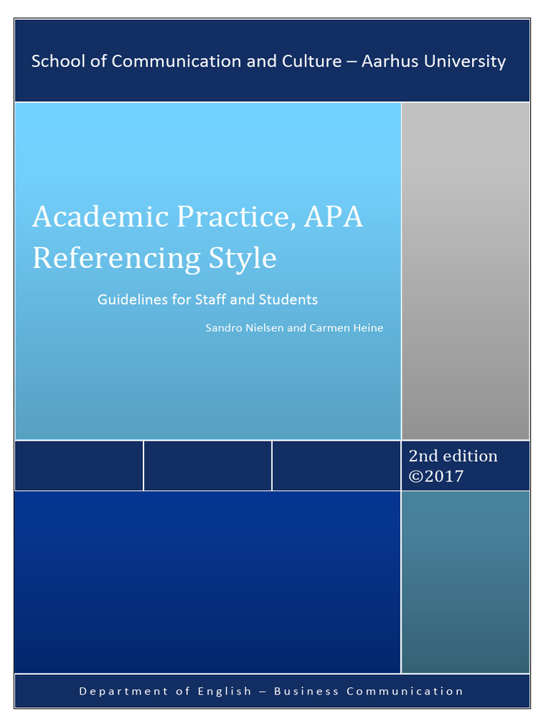 APA Academic Practice Guidelines 2017 2nd Edition | PDF | Citation ...