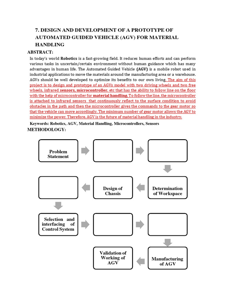 Design and Development of A Prototype of Agv For Material Handling | PDF | Systems Engineering ...