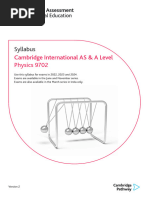 Cambridge International AS&A Level 9702 Physics Syllabus For ...