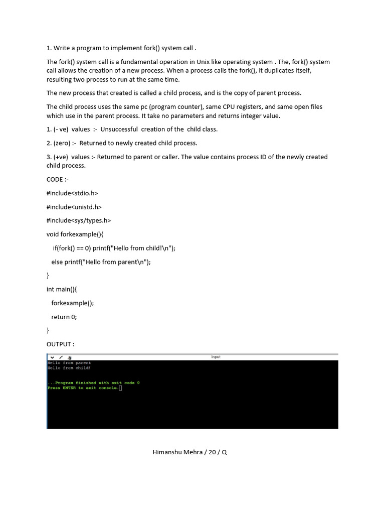 OS | PDF | Computer Program | Programming