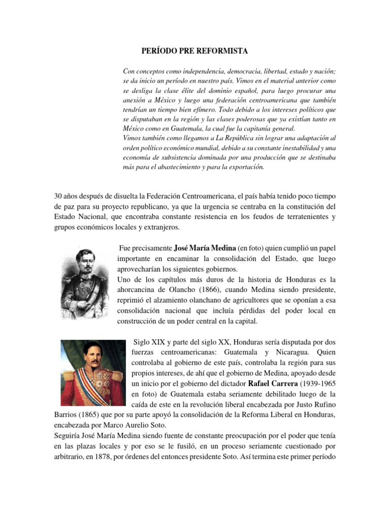 Reforma Liberal en Honduras 1876 | PDF | Guatemala | Honduras