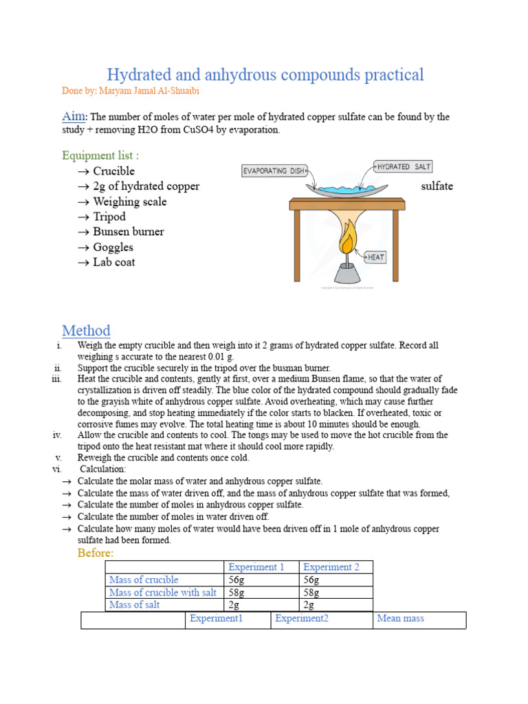 Chemistry Practical Assesment | PDF | Physical Sciences | Materials