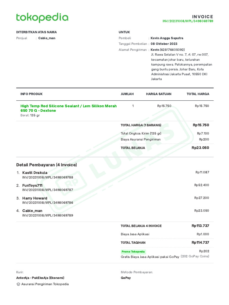 Invoice Coco Wine 5 | PDF