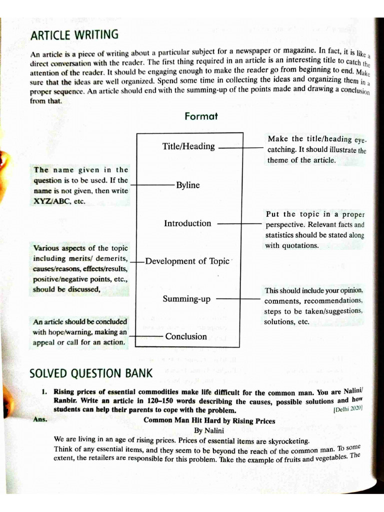 Article Writing & Report Writing - Format & Examples-1 | PDF