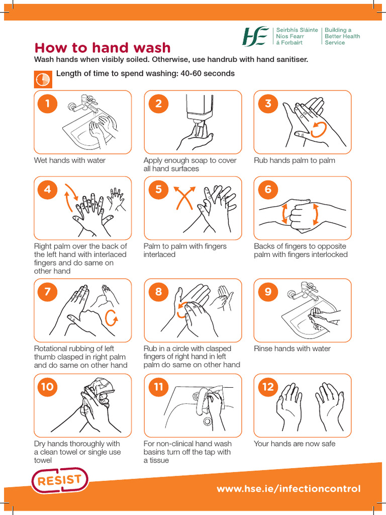 Aseptic Hand Washing Techniques Guide | PDF