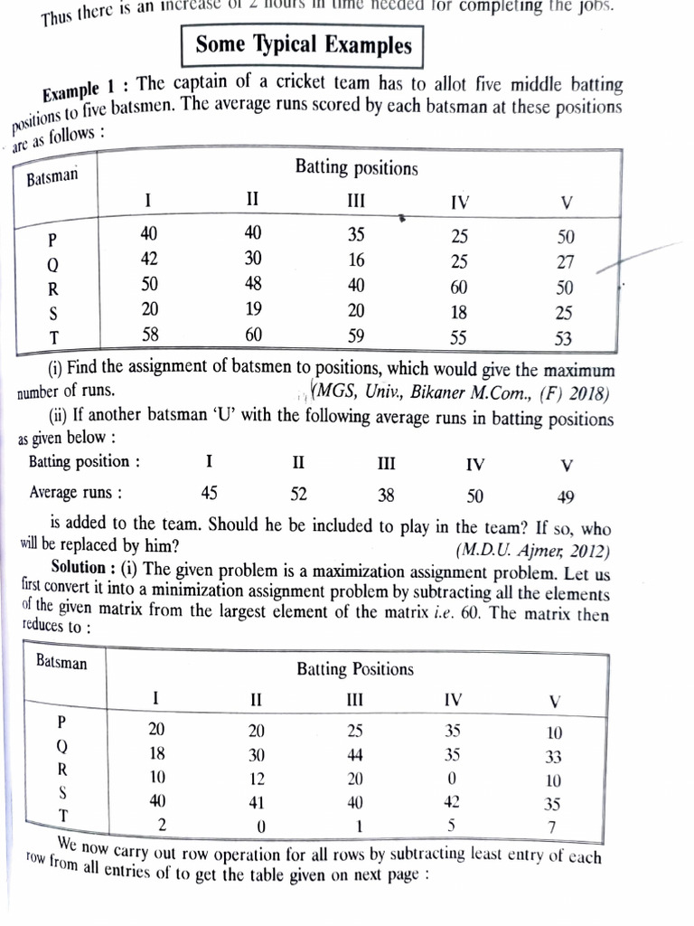 Assignment Model Typical Question | PDF | Matrix (Mathematics ... Assignment Model Typical Question | PDF | Matrix (Mathematics ...