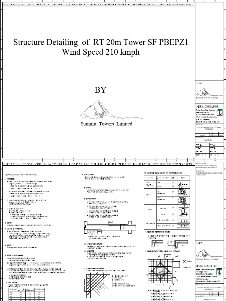 20m RT Tower Structure Details | PDF