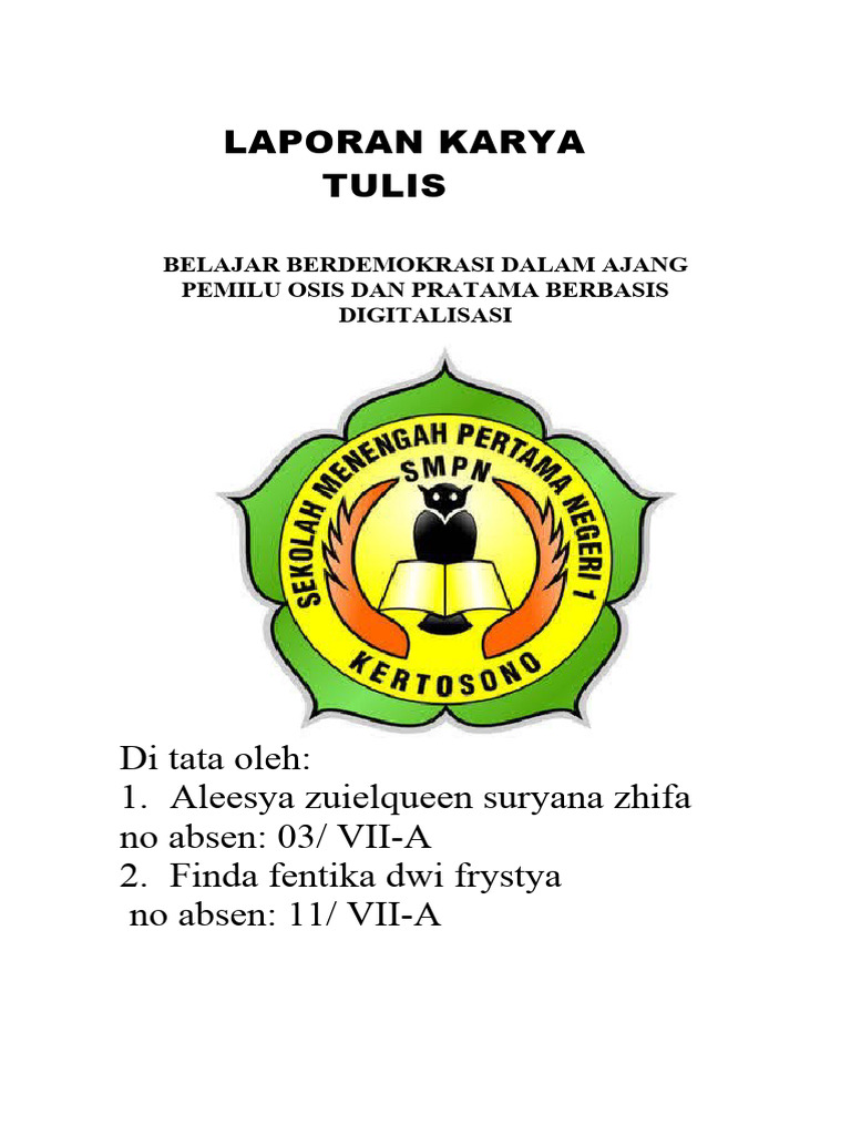 Contoh Urutan Laporan | PDF