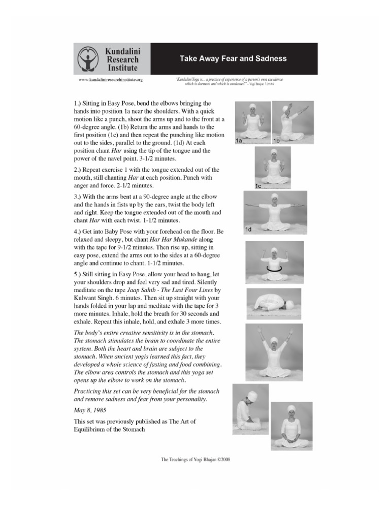 Kriya Take Away Fear and Sadness | PDF