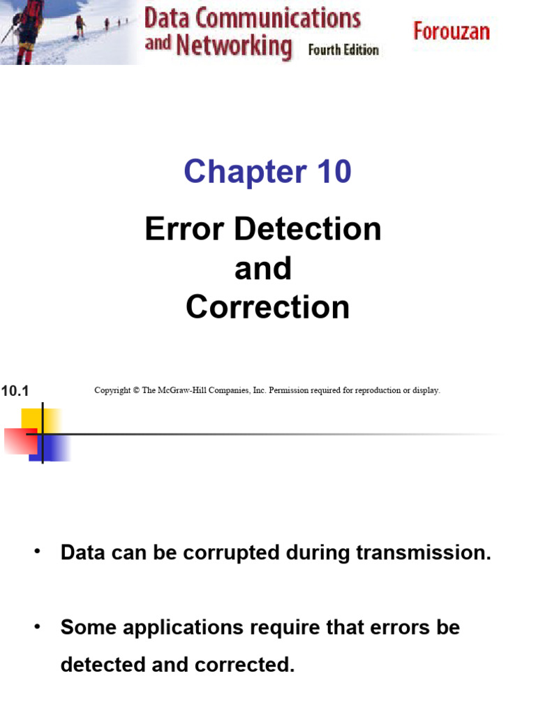 Error Detection And Correction Chapter 10 Pdf Error Detection And