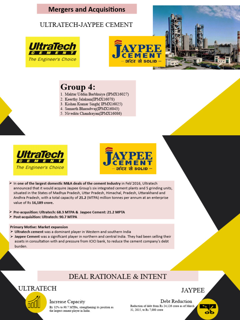 Final Ultratech Jaypee | PDF | Mergers And Acquisitions | Private Sector