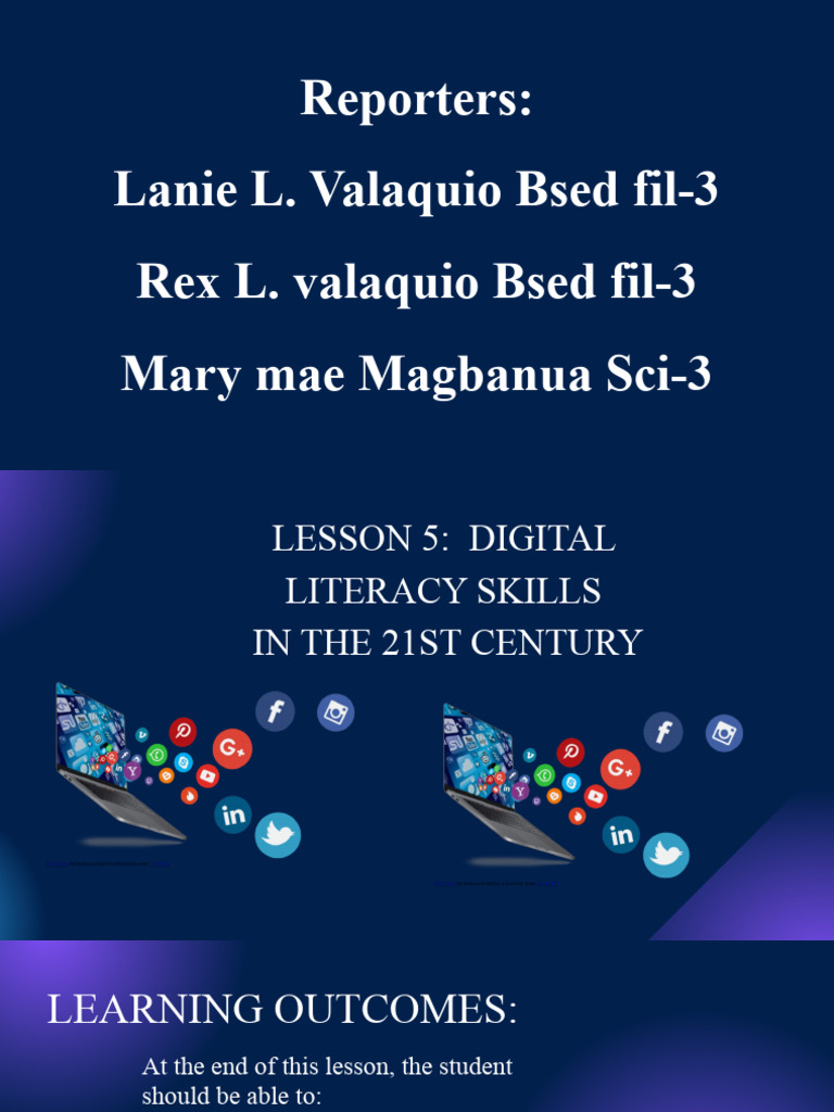 Lesson 5-Digital Literacy | PDF | Social Media | Popular Culture & Media Studies