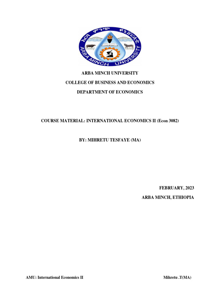 Internl Economics II | PDF | Exchange Rate | Foreign Exchange Market