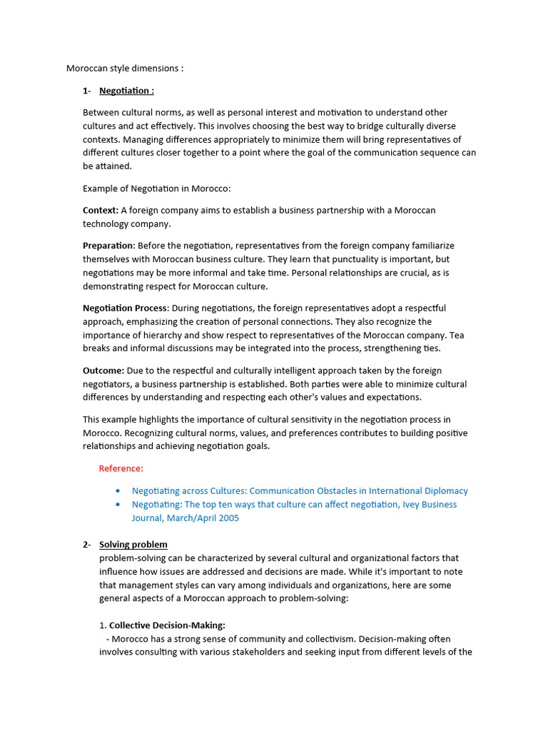 Cultural Dimensions | PDF | Negotiation | Communication