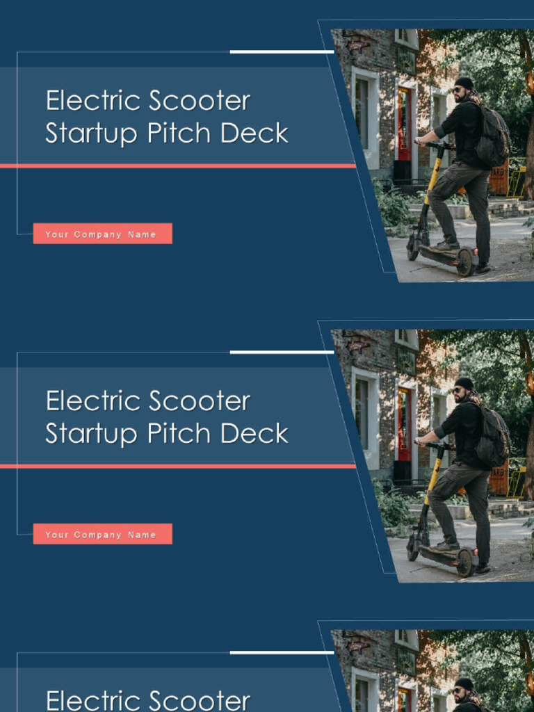 Electric Scooter Startup Pitch Deck PPT Template Presentation Graphics Presentation Powerpoint ...