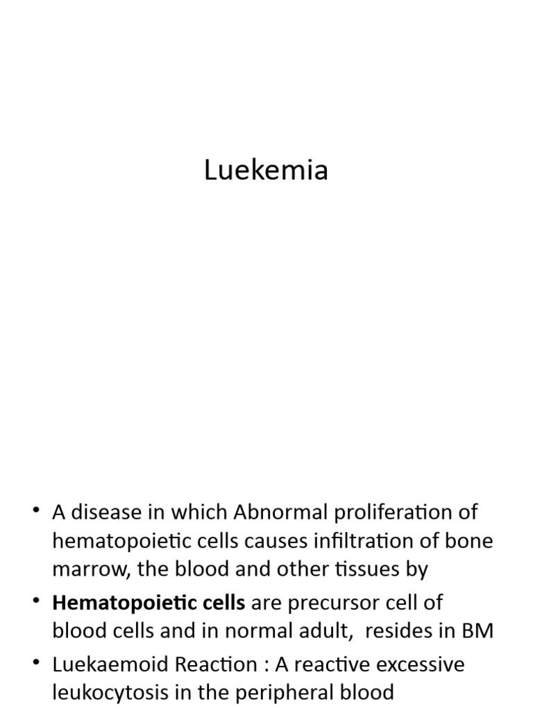 Luekemia by Dr. Wongel | PDF | Leukemia | Hematology