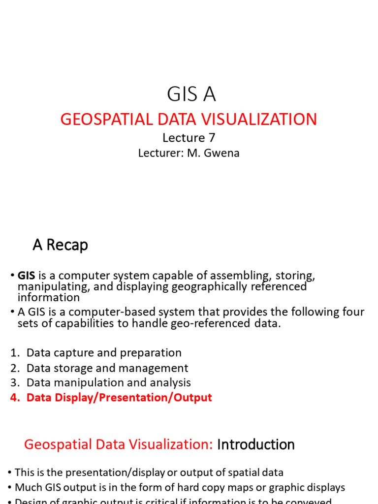 GISA Geospatial Data Visualization Lecture 7 11112023 | PDF | Geographic Information System | Map