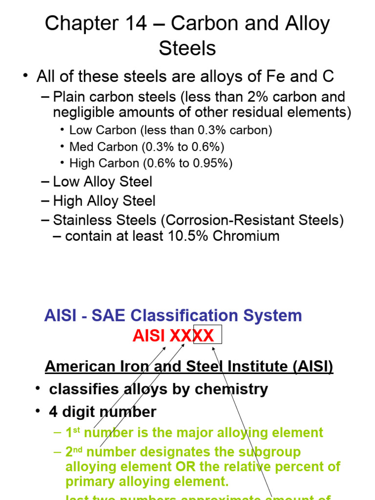 5-b - Carbon and Alloy Steels | PDF | Steel | Alloy