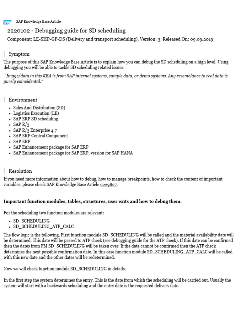 Debugging Guide of SD Scheduling | PDF | Debugging | Computer Programming