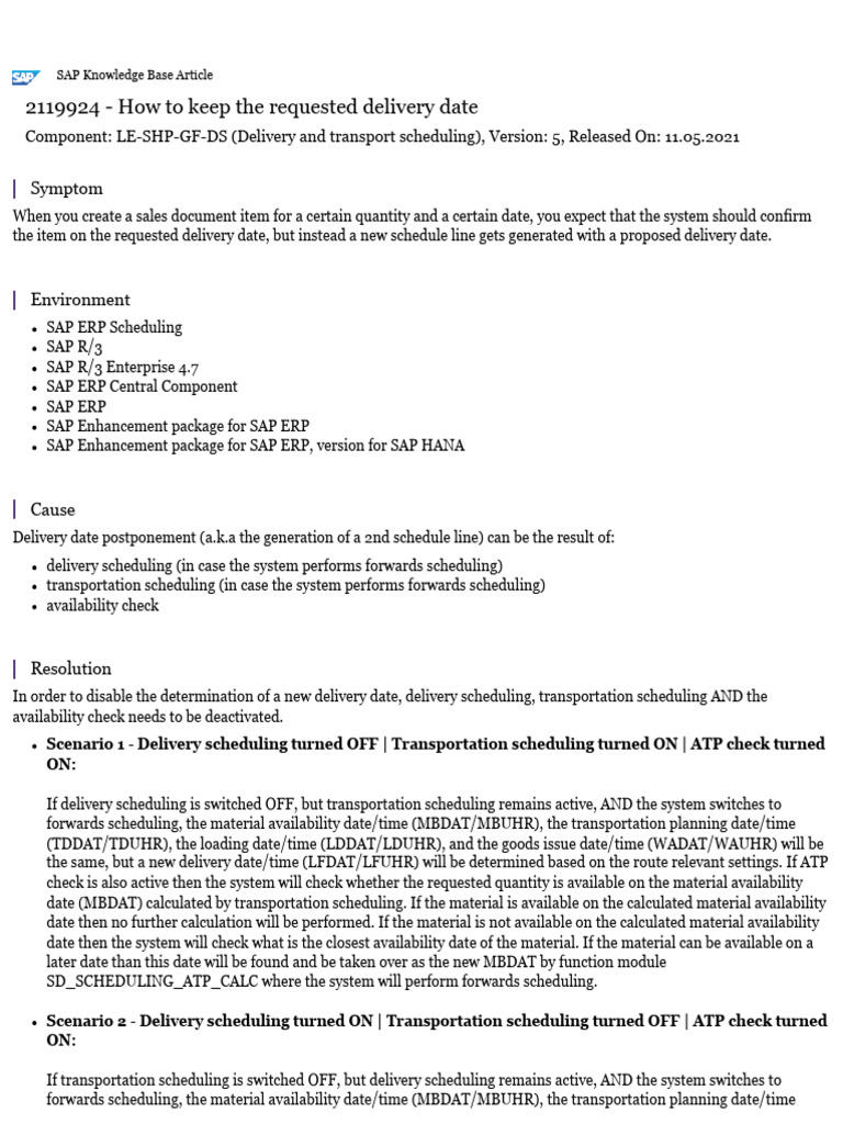 How To Keep Requested Delivery Date | PDF | Transport | Computing