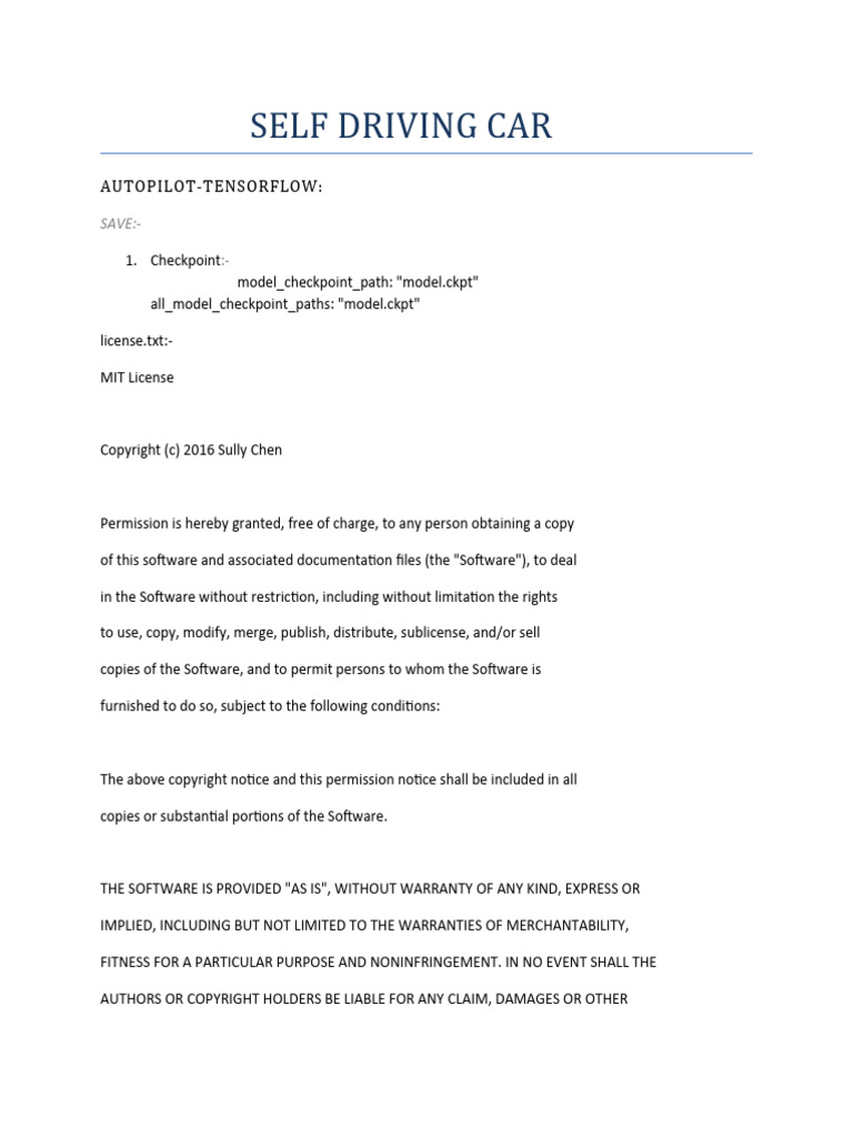 Project Car Code | PDF | Copyright | Computing