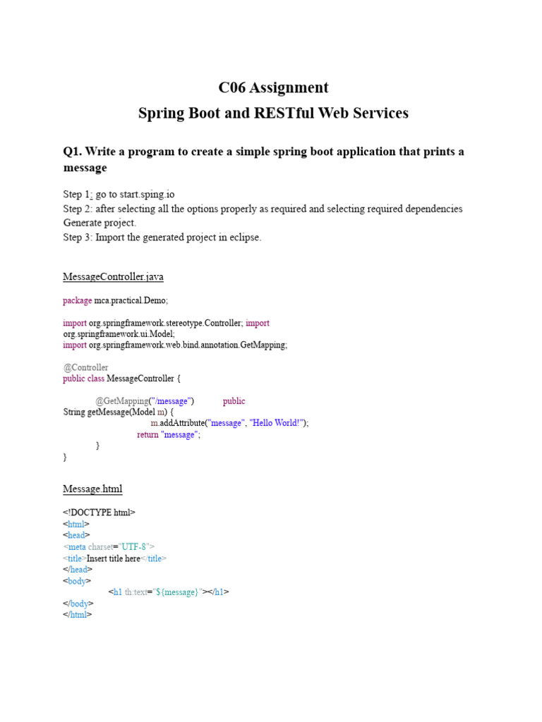 Java Assignment 1 | PDF | Java (Programming Language) | Software Development