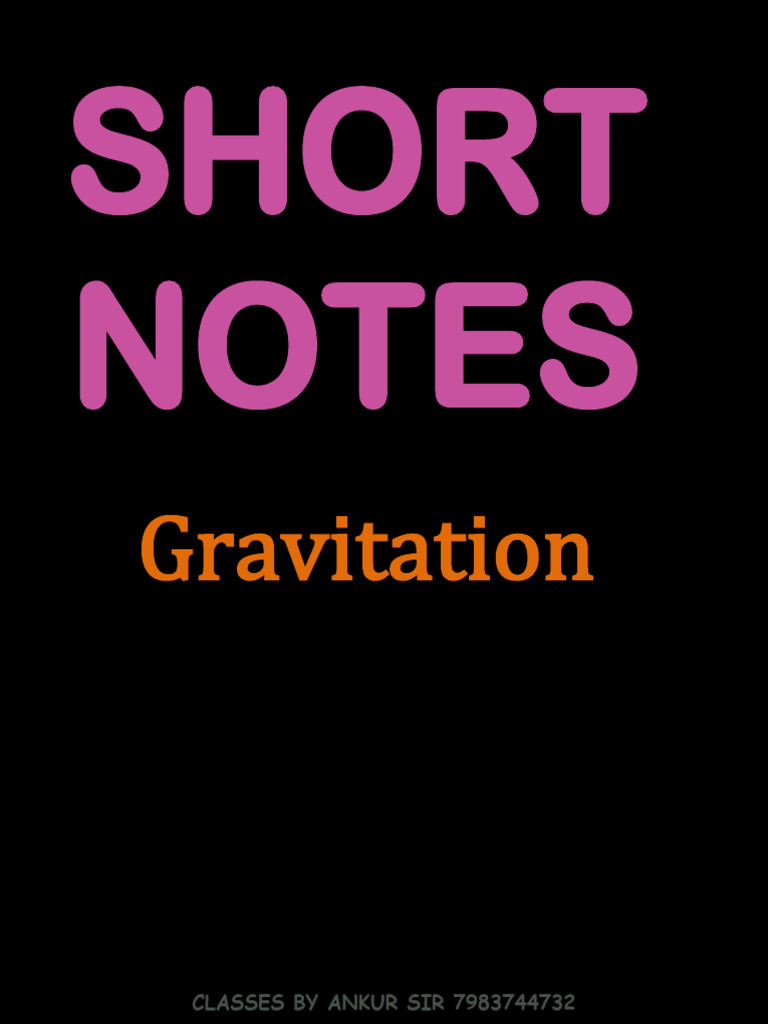Chapter - 3 Gravitation | Download Free PDF | Weight | Density