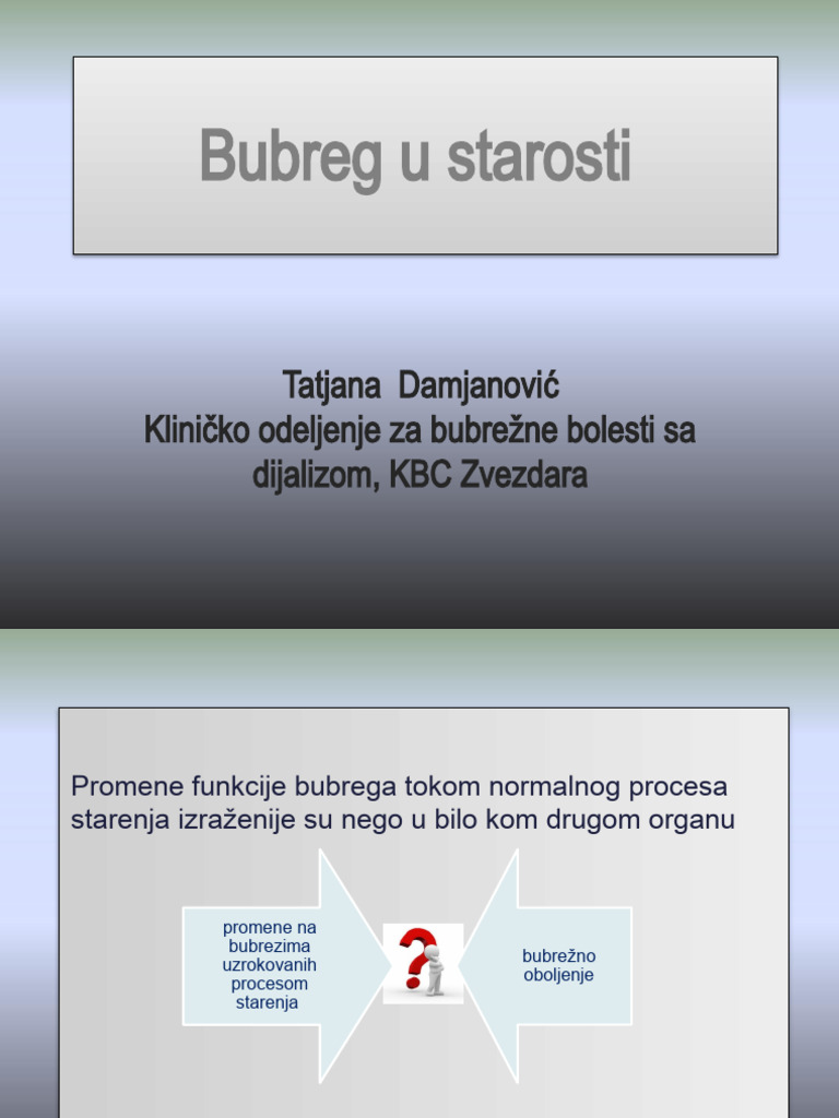 Bubreg U Starosti | PDF